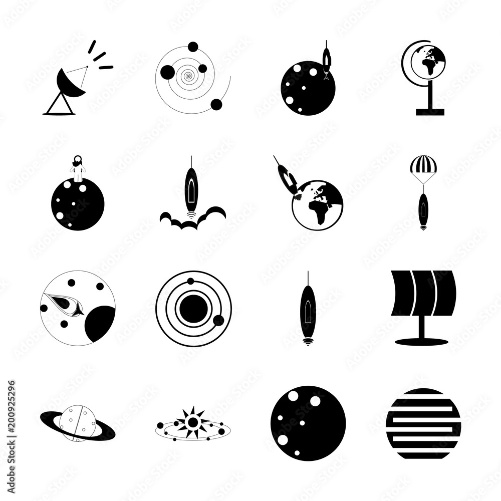 Cosmos with solar system, planet of solar sistem and space Stock Vector ...