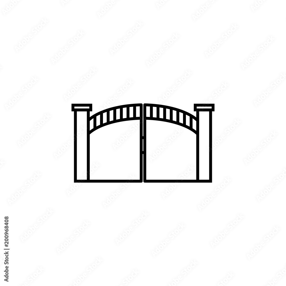 iron gates icon. Element of door, window and gate for mobile concept ...