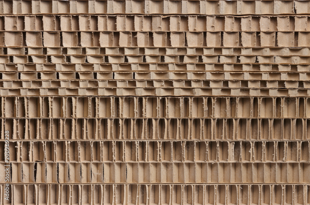 Side view of corrugated cardboard with transverse structure Stock Photo ...