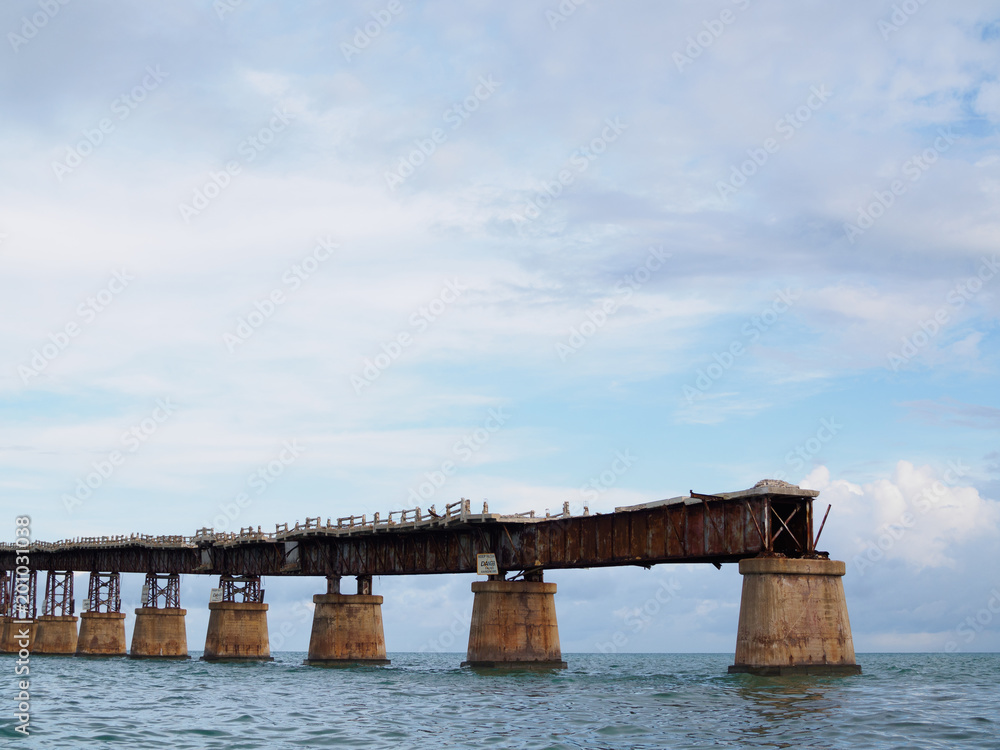 Bahia Honda Rail Bridge. Old railroad bridge in the lower Florida Keys ...