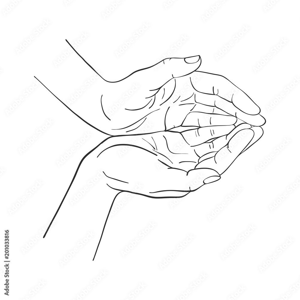 hand drawn woman hands Stock Vector | Adobe Stock