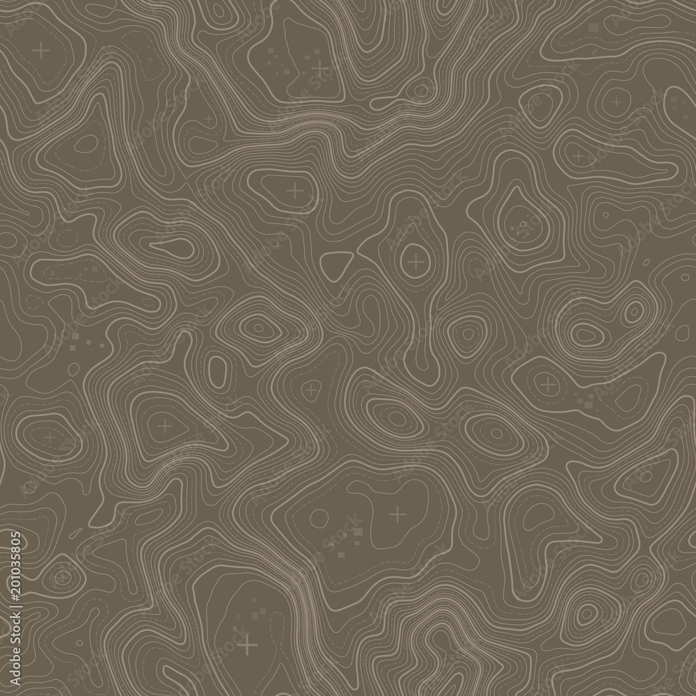 Seamless pattern. Topographic map background with space for copy ...