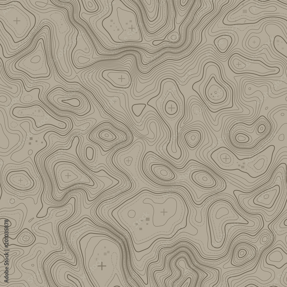 Seamless pattern. Topographic map background with space for copy ...