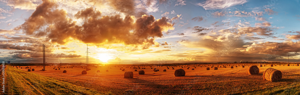 Hay Field Sunset