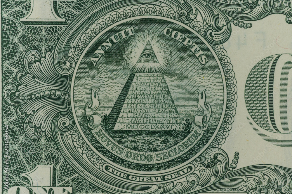 Pyramid of one dollar bill Stock Photo | Adobe Stock