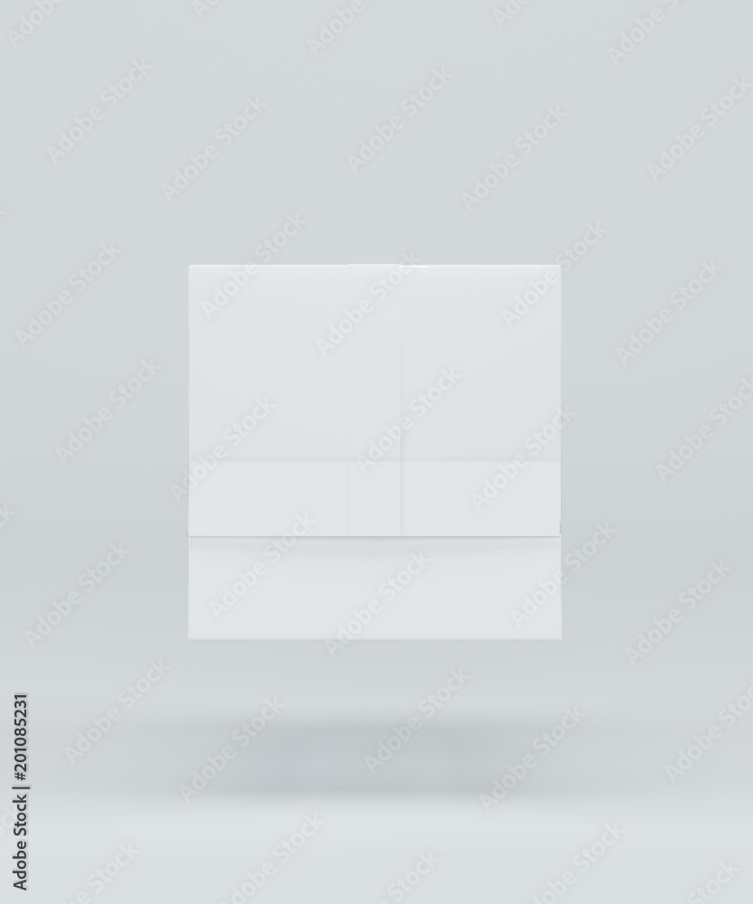 Juice box bottom view. Carton box with screw cap Mock-up. White clear ...