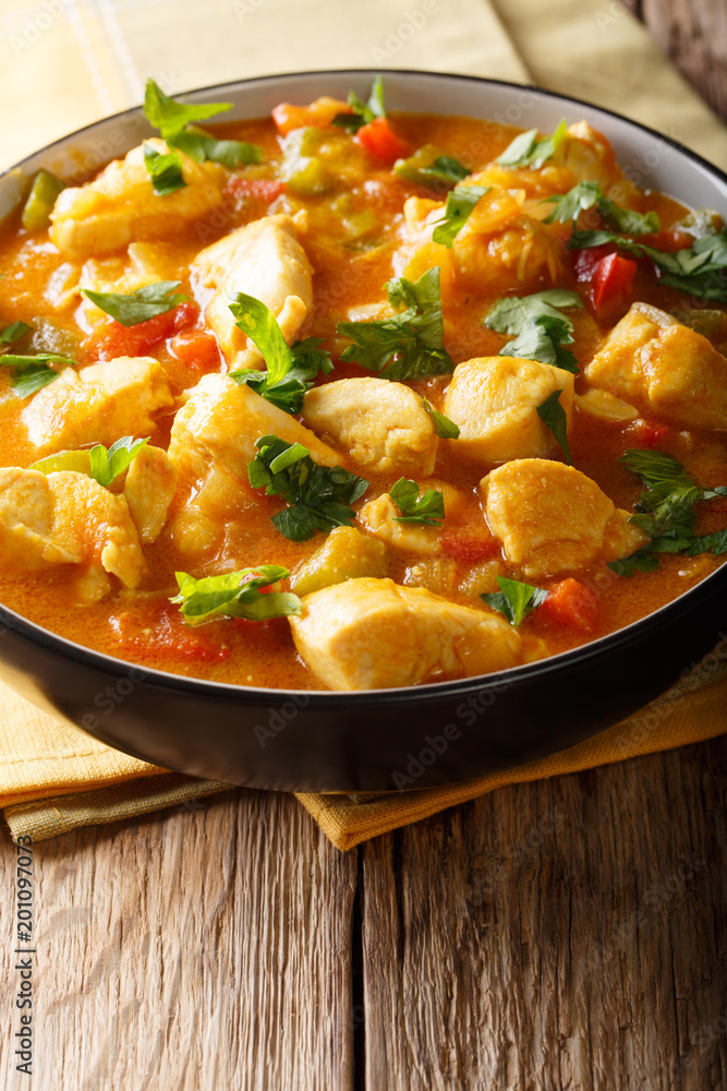 Brazilian traditional Bobo chicken with vegetables in coconut milk ...