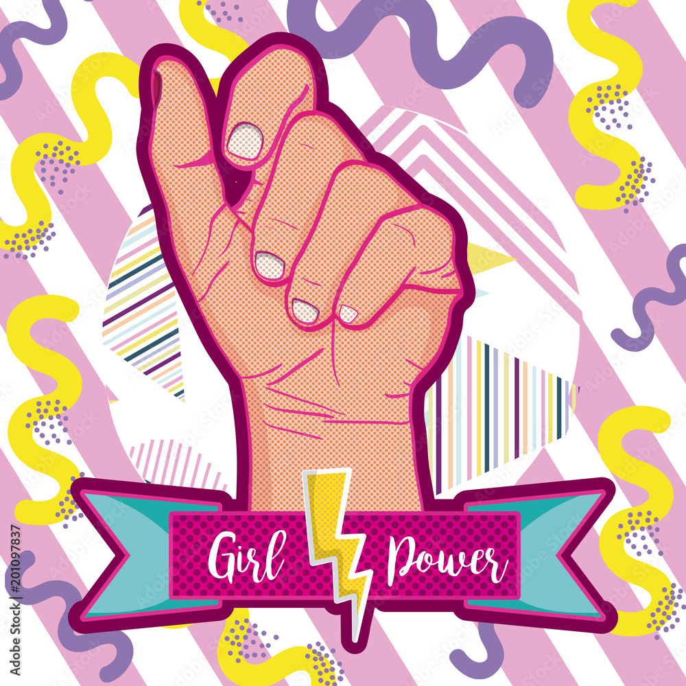 Girl power pop art Stock Vector | Adobe Stock