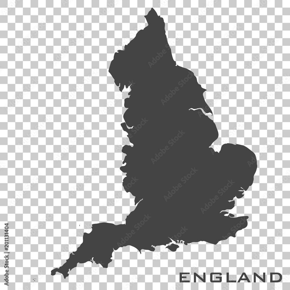 Vector icon map of England on transparent background Stock Vector ...