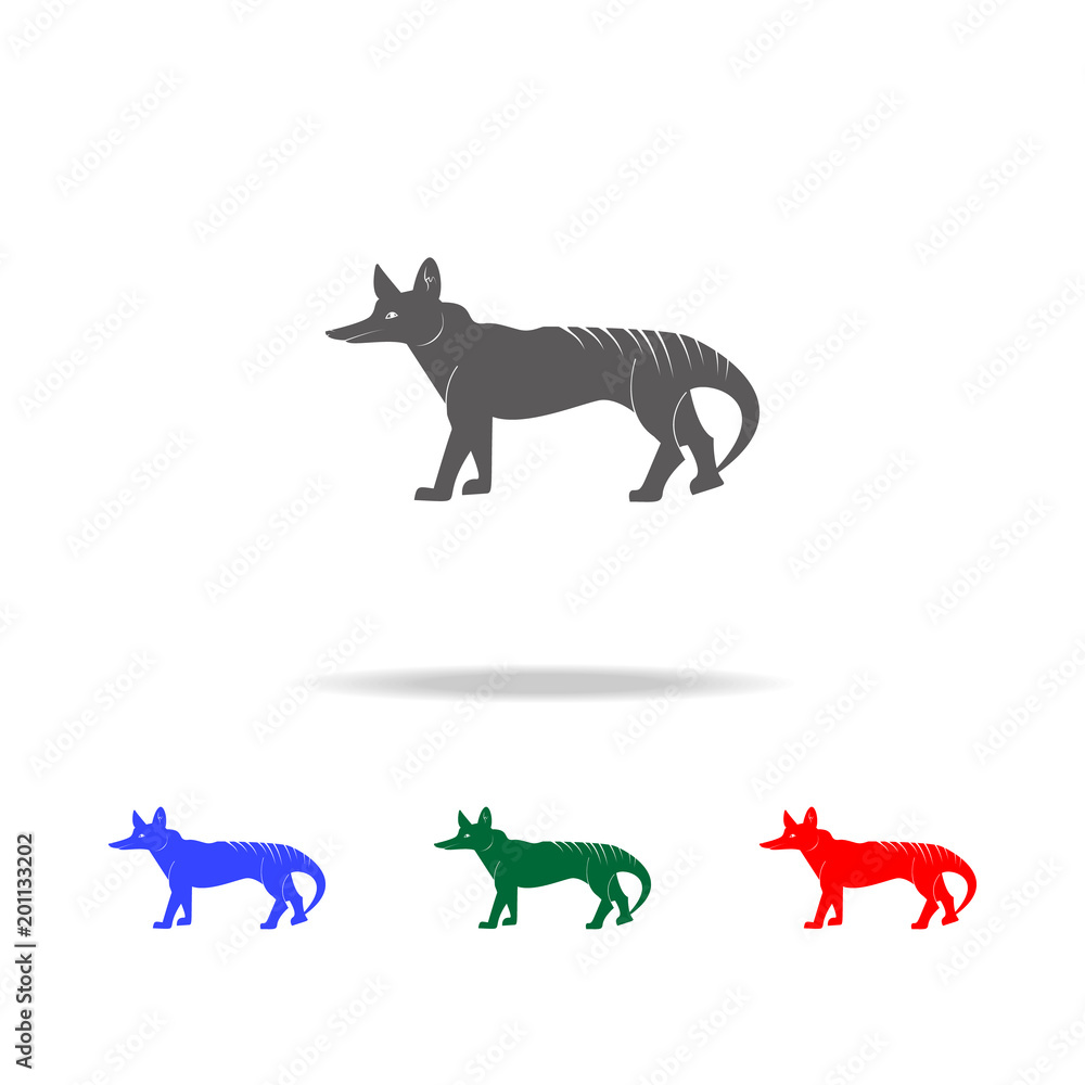 Tasmanian wolf icon. Elements of Australian animals multi colored icons ...