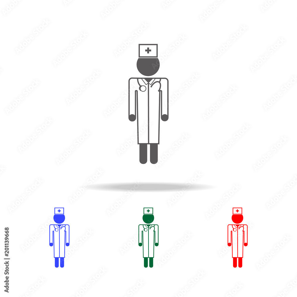 Doctor icon. Elements of people profession in multi colored icons ...