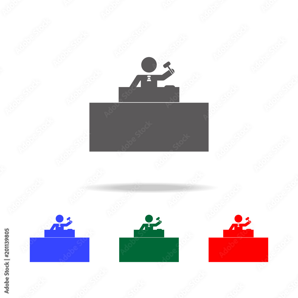 Judge icon. Elements of people profession in multi colored icons ...