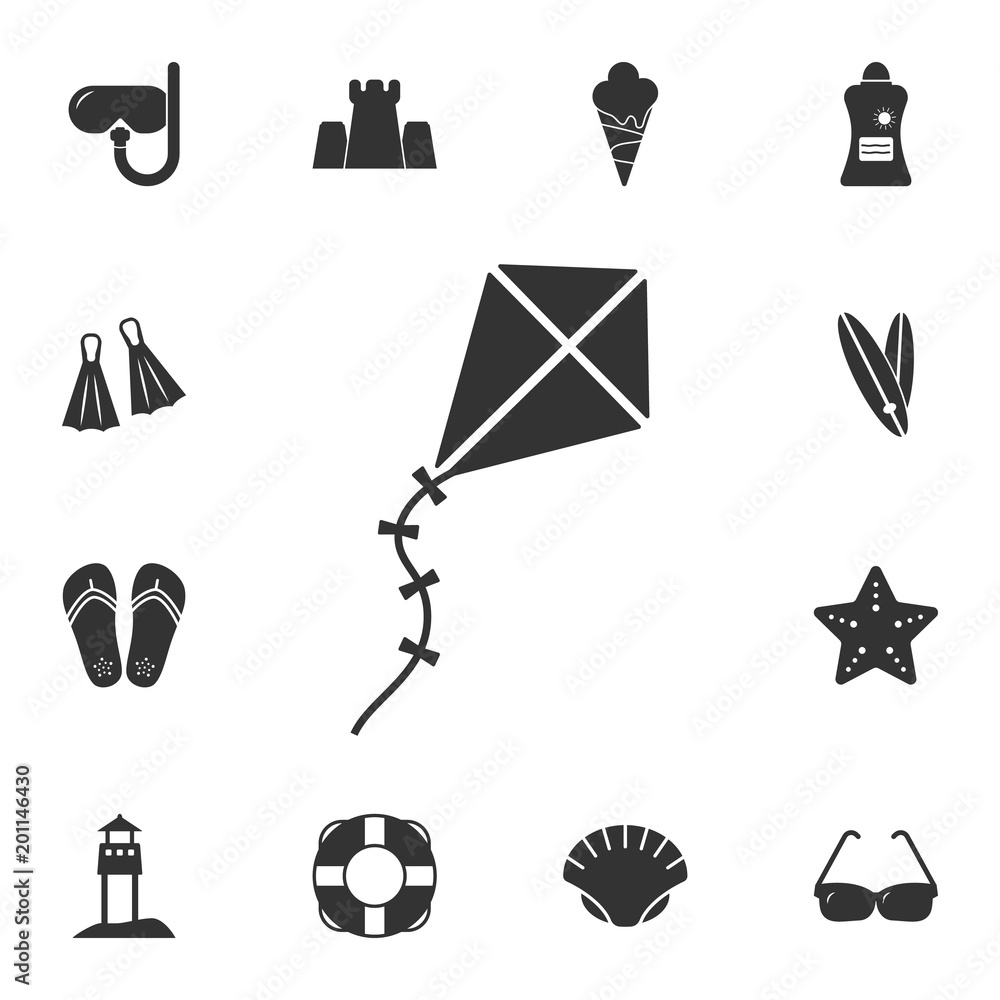 kite icon. Detailed set of Summer illustrations. Premium quality ...