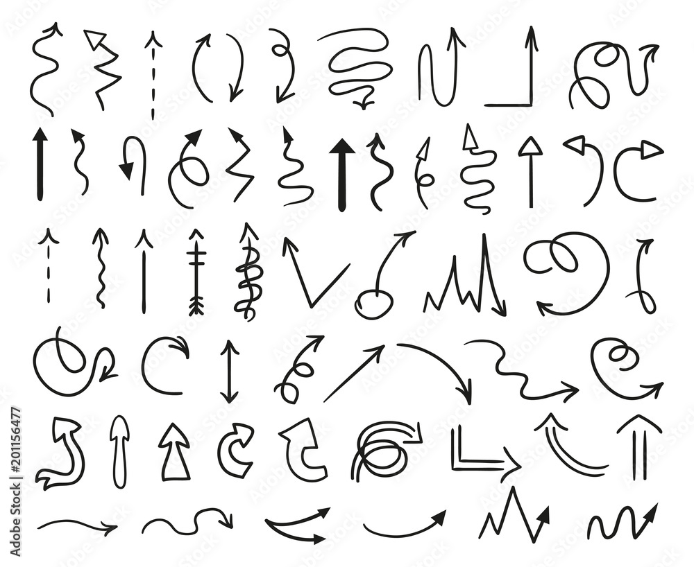 Infographic elements on isolation background. Collection of arrows ...