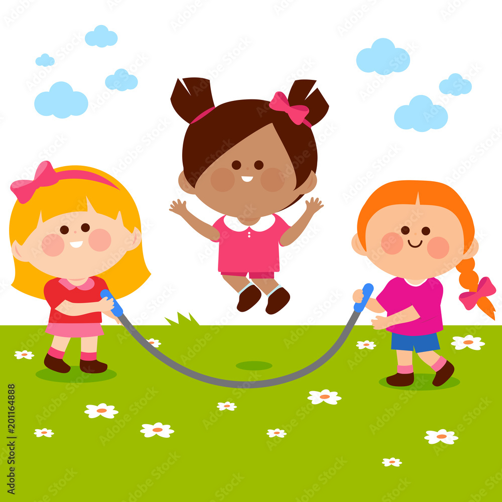Rope Vector Clipart Of Kids