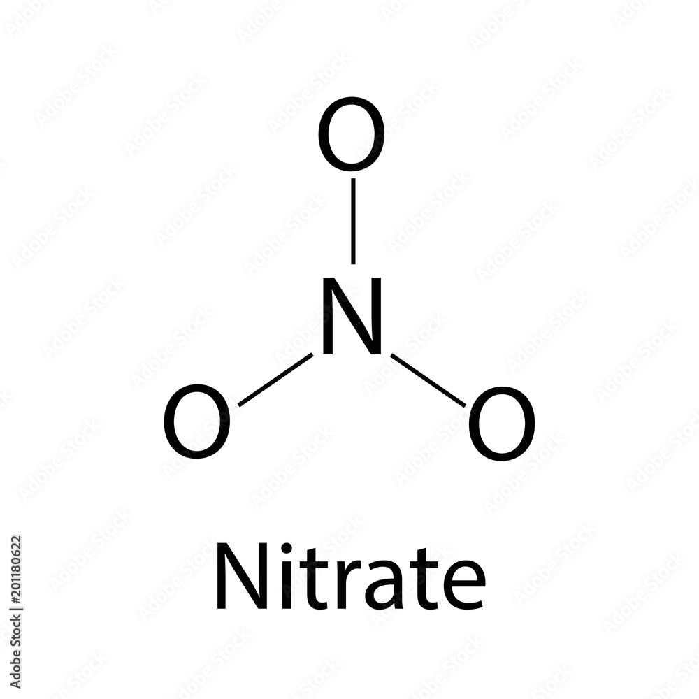 The chemical formula of nitrate. Infographics. Vector illustration on ...