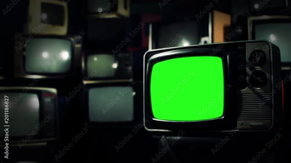 1980s Style Television with Green Screen. Cross Tone. Zoom In. You can ...