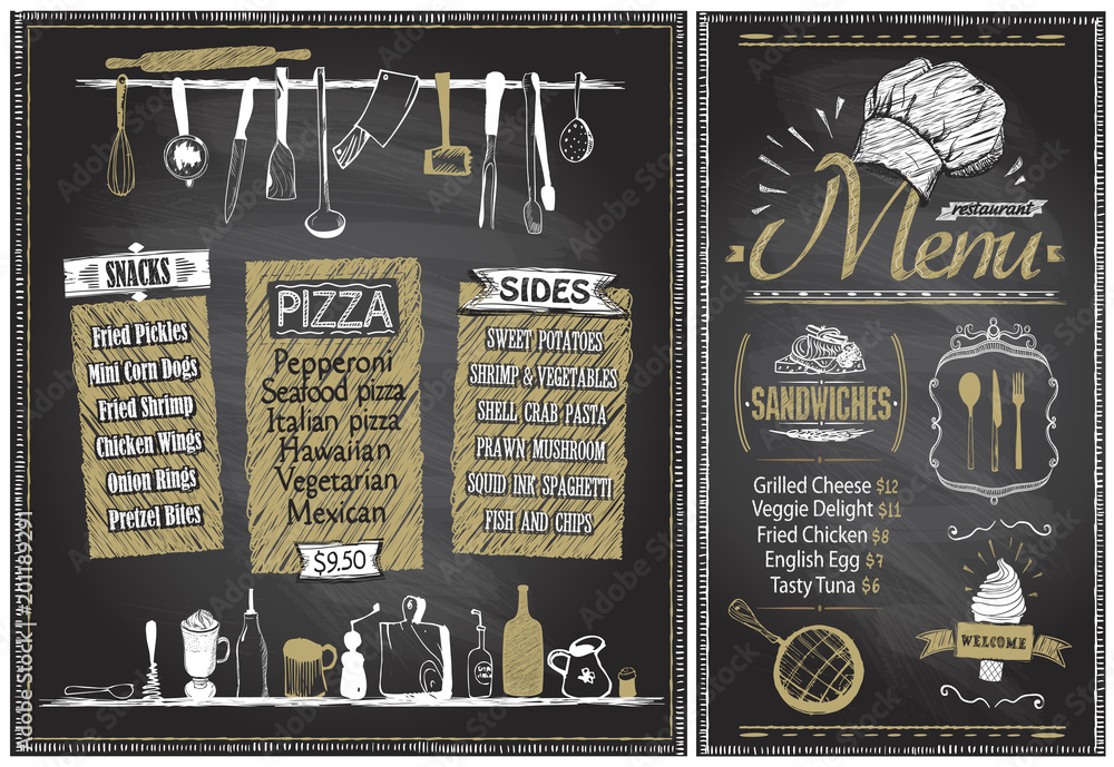 Chalk Menu Board Design