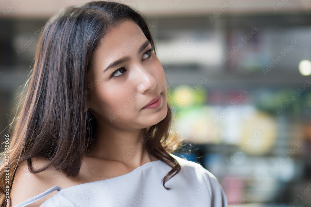 upset girl frustration; unhappy angry woman portrait with frustrated ...