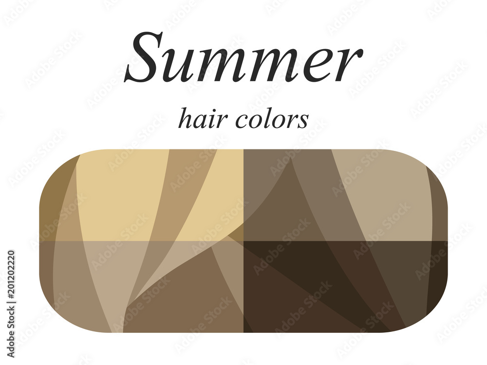 Stock vector seasonal color analysis palette for summer type of female ...
