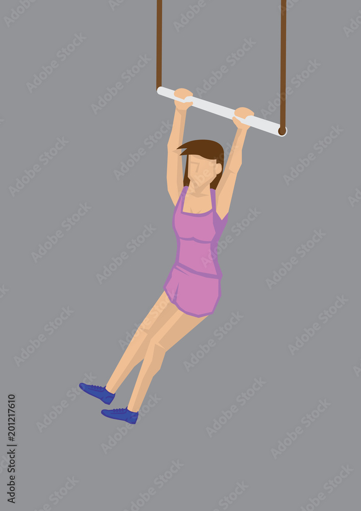 Trapeze Performer Cartoon Vector Illustration Stock Vector | Adobe Stock