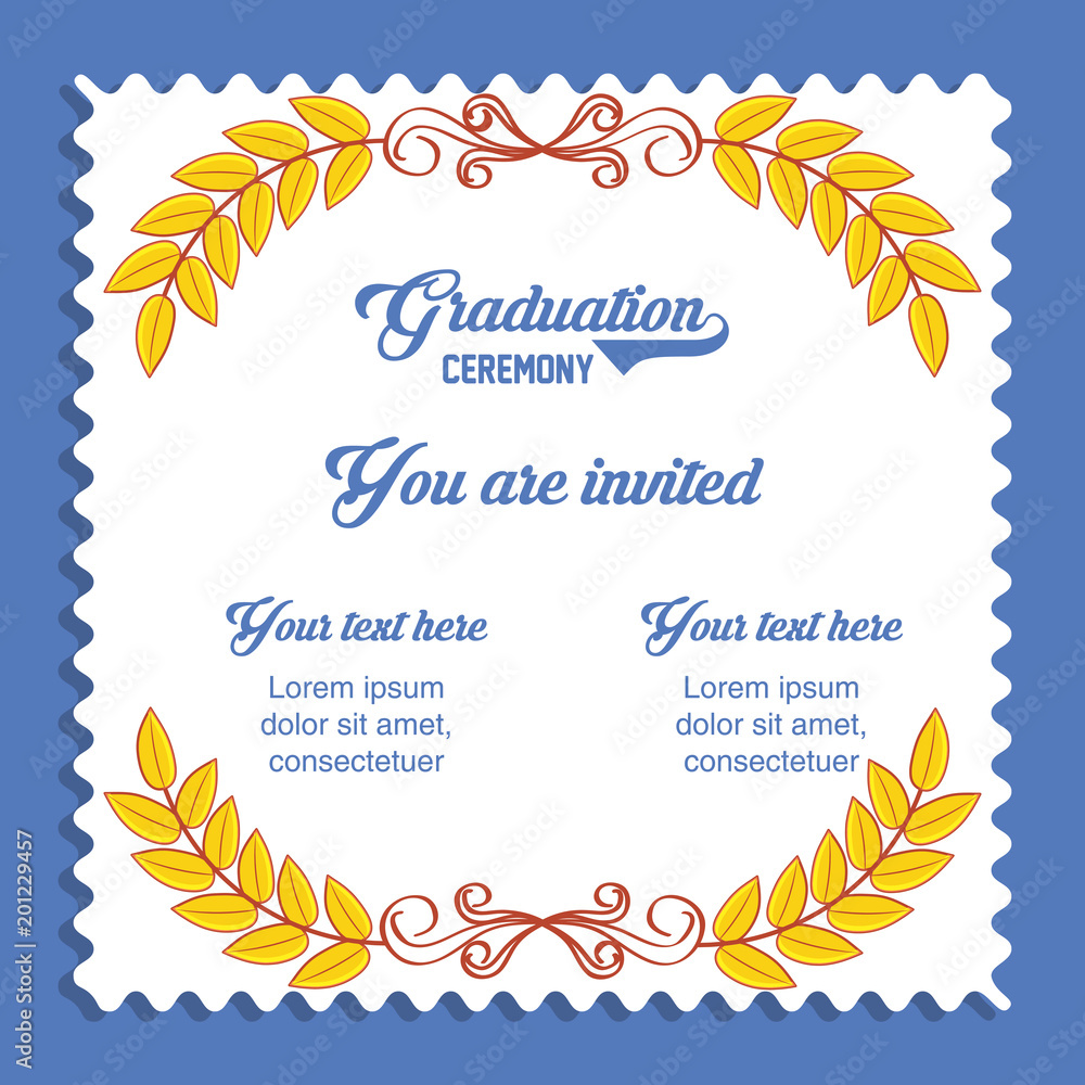 Graduation Card Vector Design