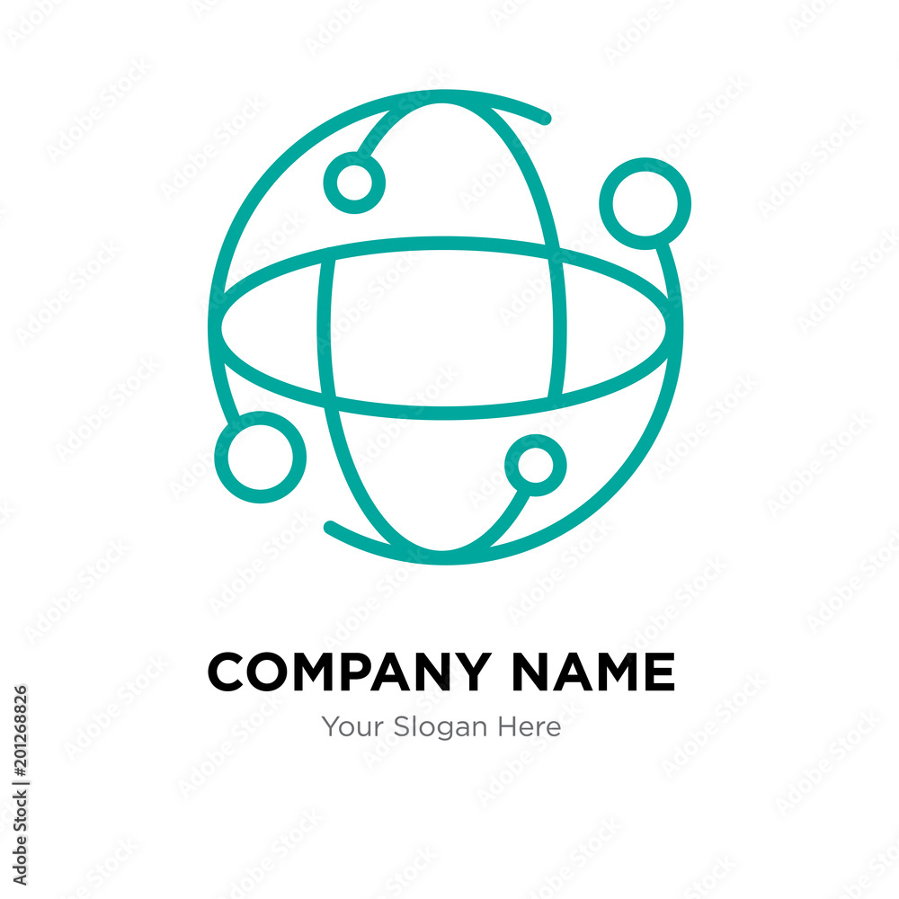 Earth globe company logo design template Stock Vector | Adobe Stock
