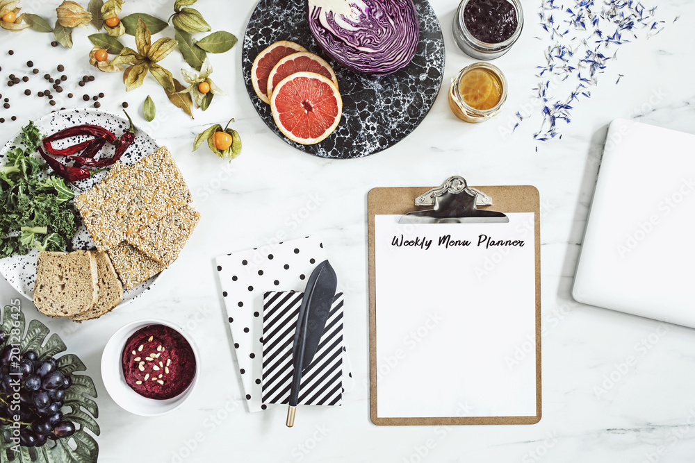 Healthy food background. Photography of variuos bio fruits and ...