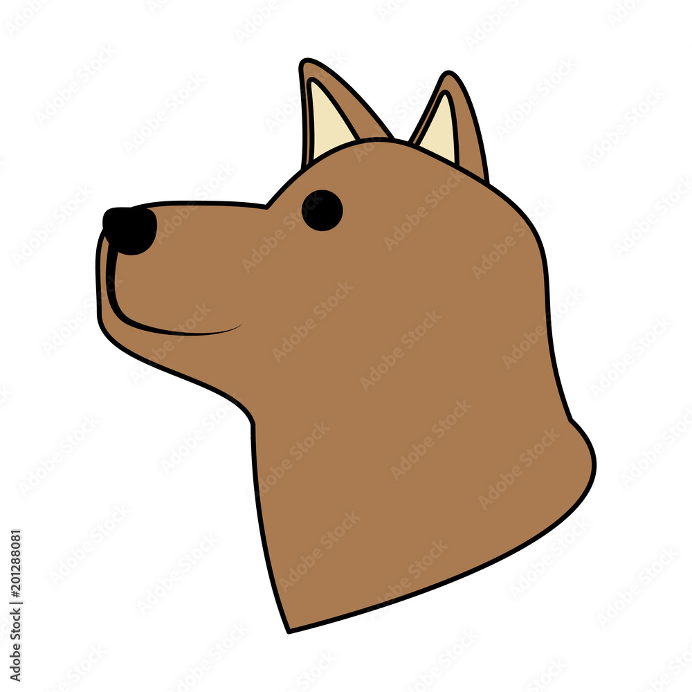 Cartoon Dog Head Profile