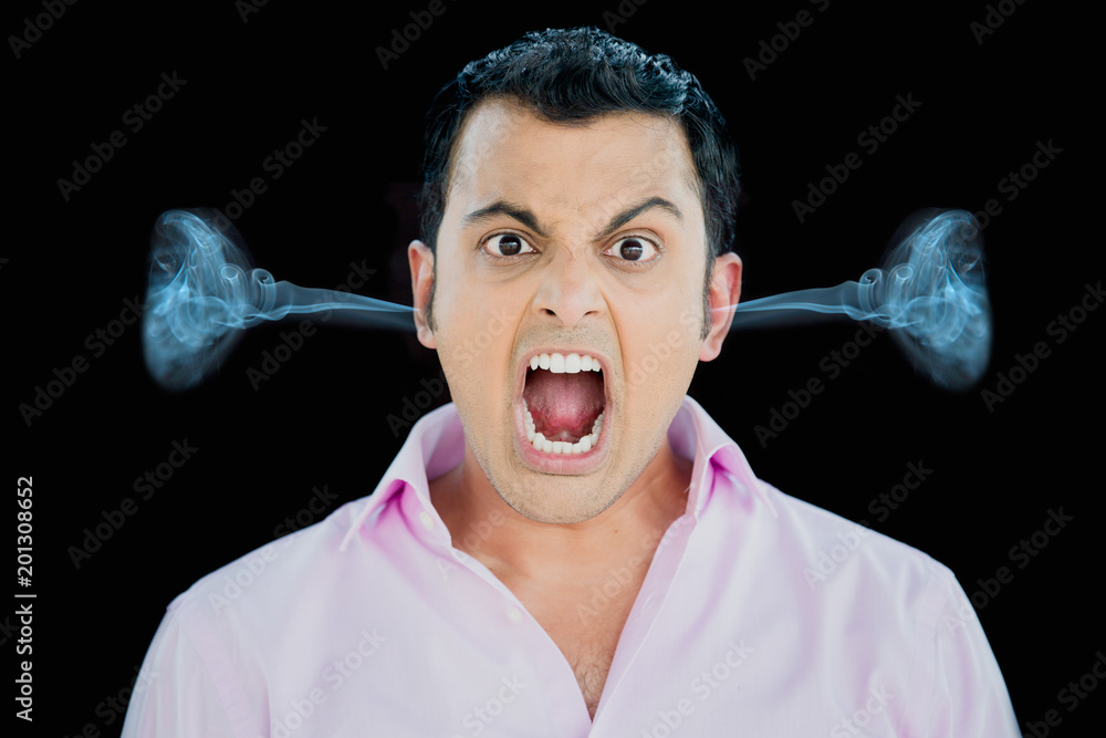 Closeup portrait, bitter, displeased pissed off, angry grumpy man in ...