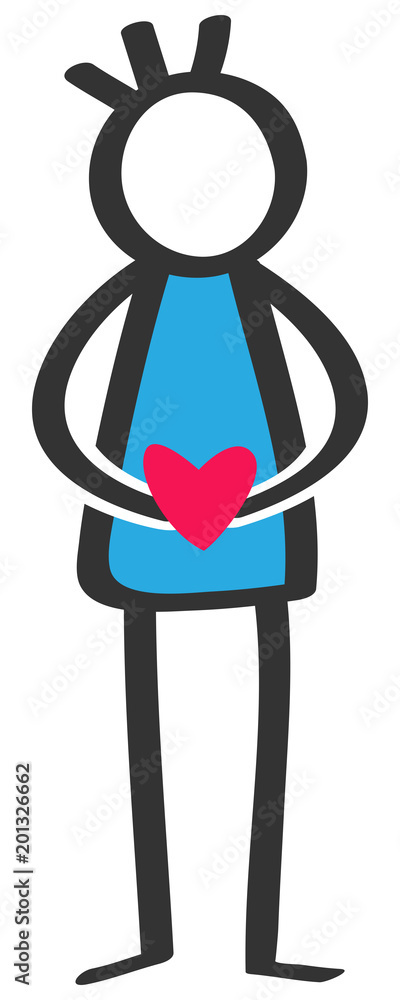 Colored Stick Figures