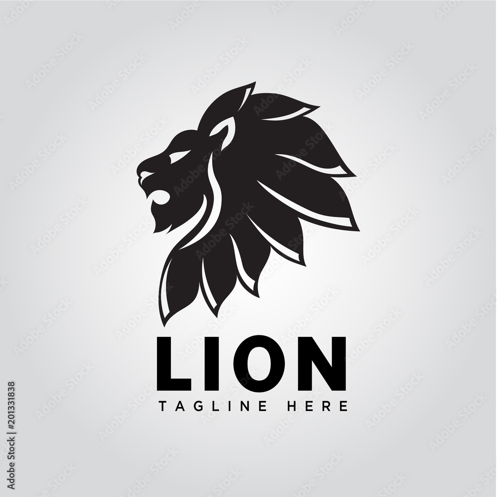 roaring lion logo Stock Vector | Adobe Stock