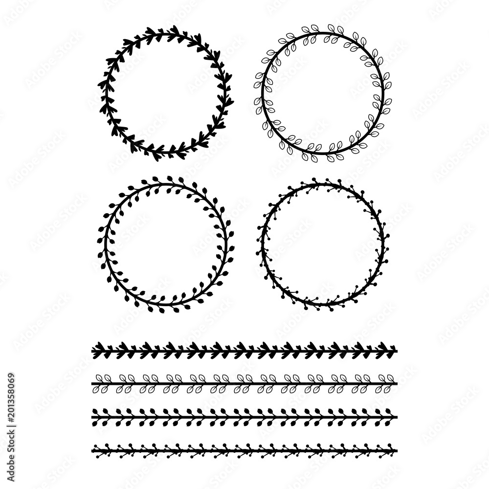 flourish circle frame Stock Vector | Adobe Stock