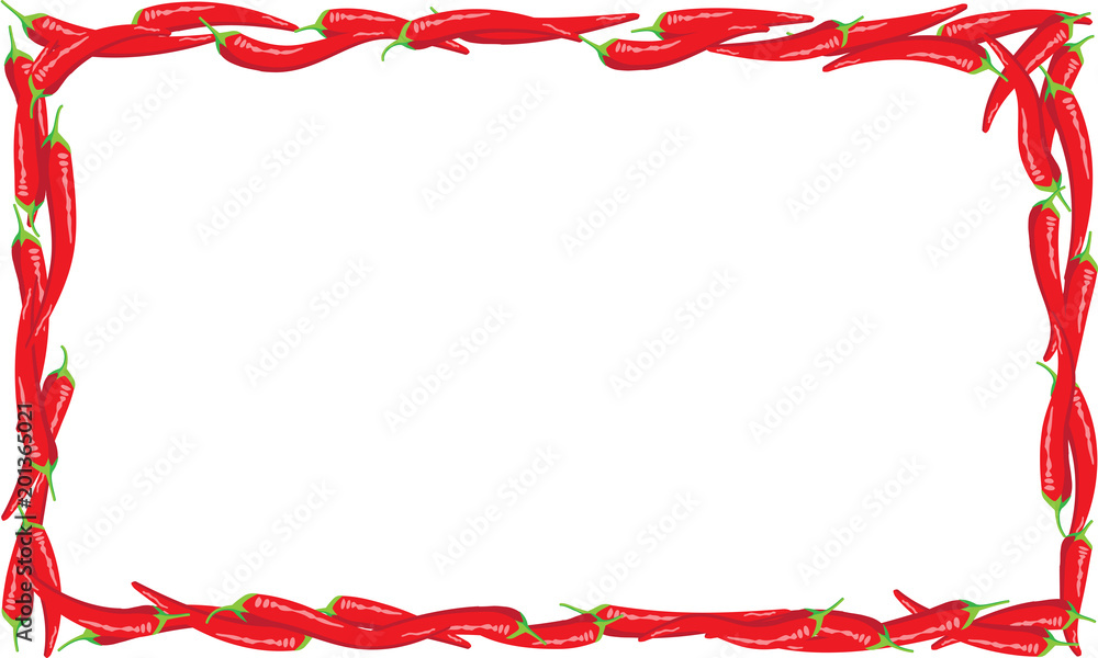 chili border Stock Vector | Adobe Stock