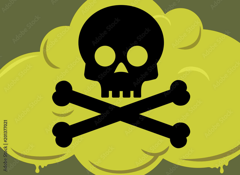 Poison Gas Cloud Symbol - Mustard Stock Vector | Adobe Stock
