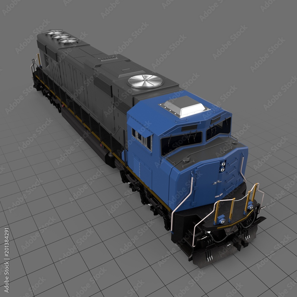 Freight train Stock 3D asset | Adobe Stock