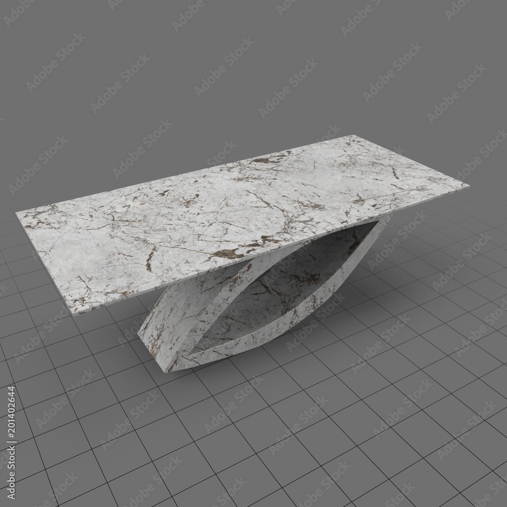 Modern granite table Stock 3D asset | Adobe Stock