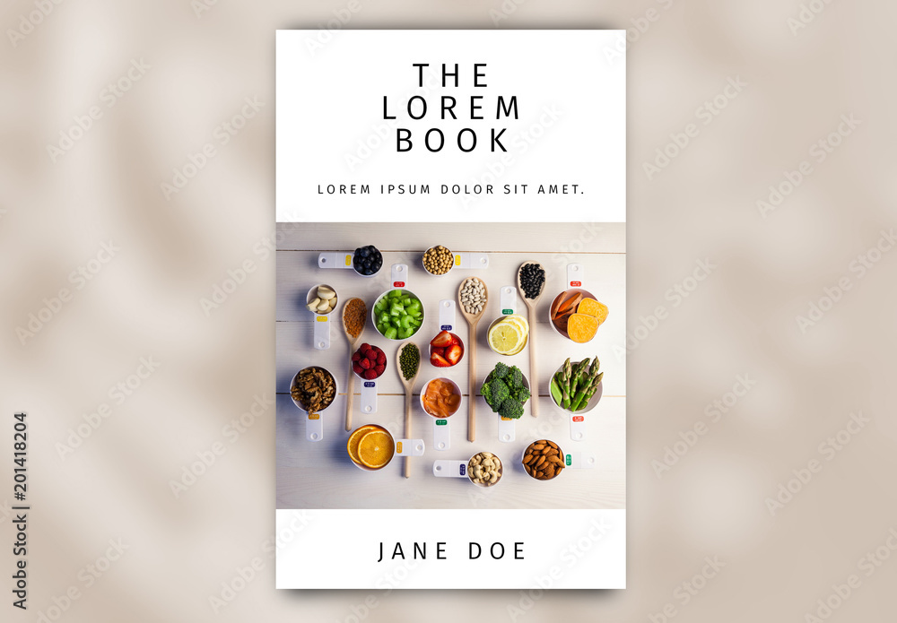 Food and Cooking eBook Cover Layout Stock Template | Adobe Stock