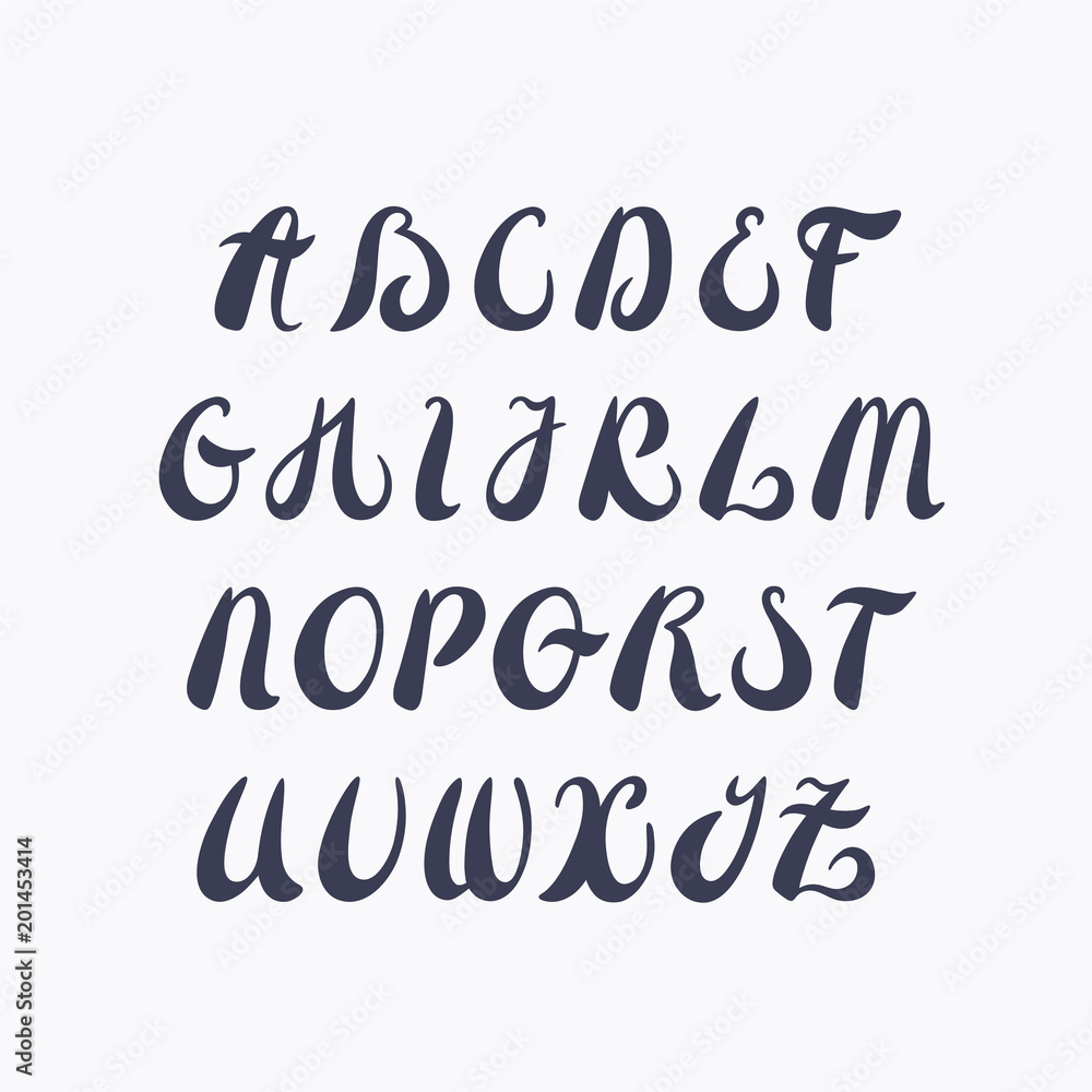 Hand Written Style Vector Lain Alphabet Calligraphy Type English hand-written-style-vector-lain-alphabet-calligraphy-type-english