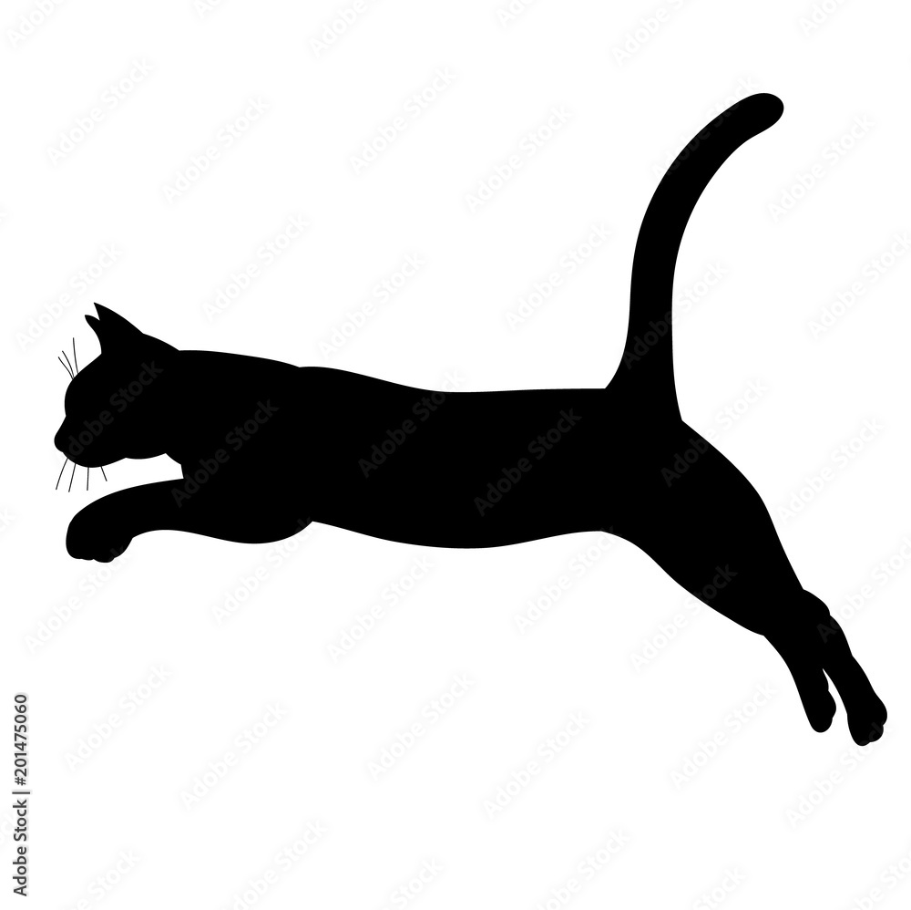 Cat Jumping Silhouette