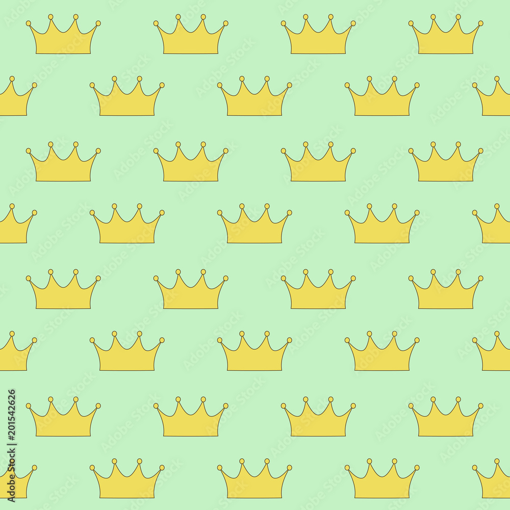 Green Gold Crown Background