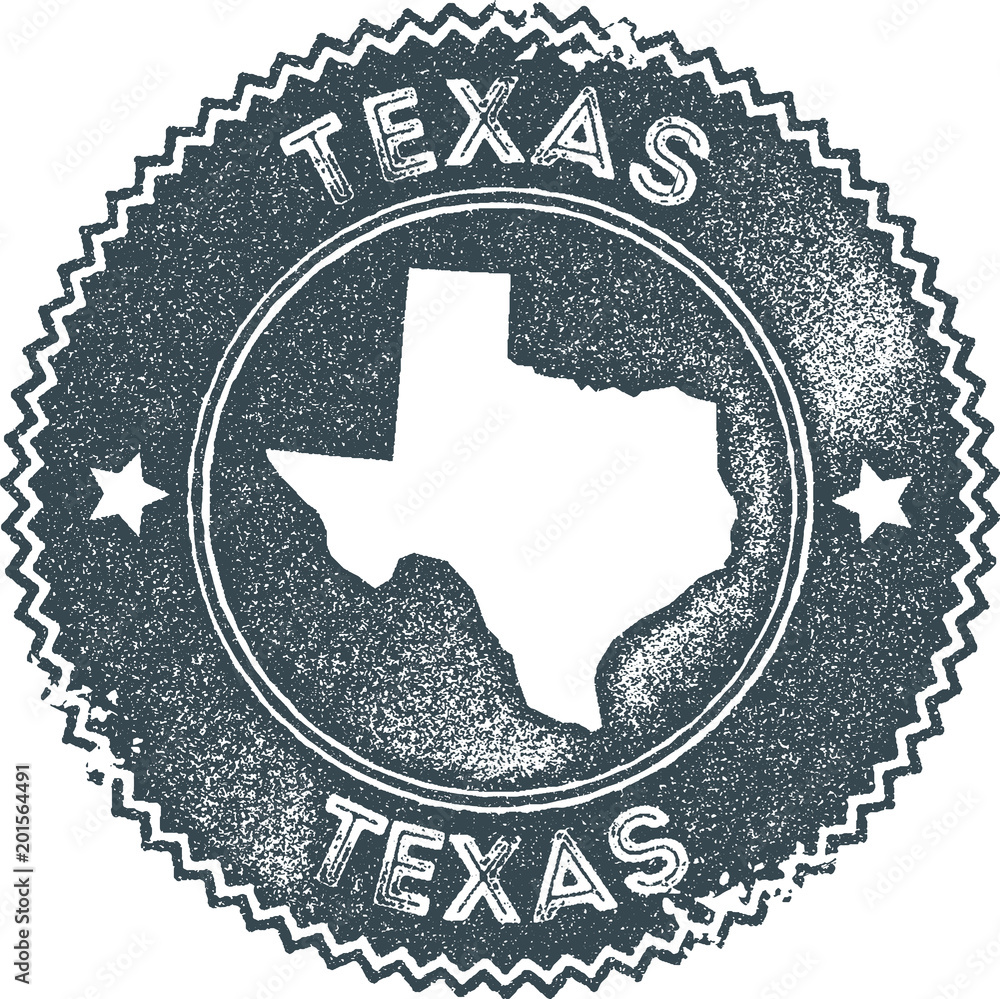 Texas map vintage stamp. Retro style handmade label, badge or element ...