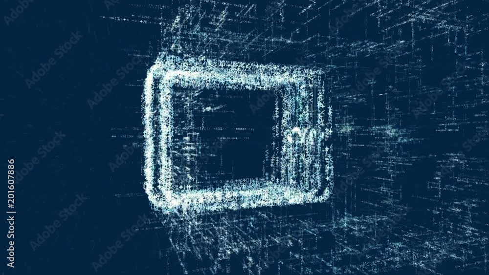 Logo of tablet, loop news animation. Intro energetic action of abstract ...