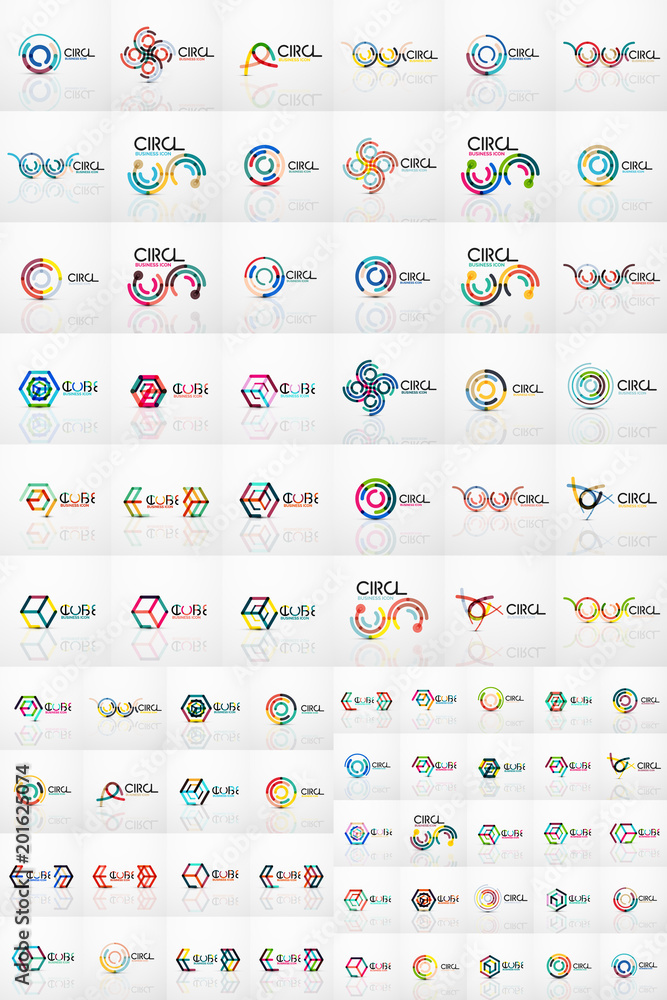 Logo mega collection, abstract business icon set Stock Vector | Adobe Stock