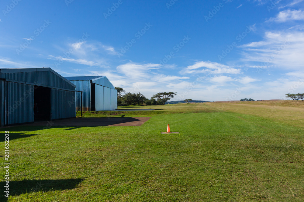 Airfield Grass Runway for light aircraft planes countryside Stock-Foto ...