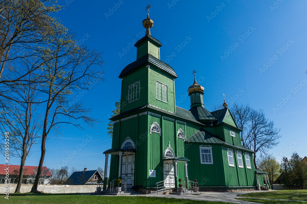 Orthodox church of St. Michael the Archangel in Trzescianka, Podlasie ...