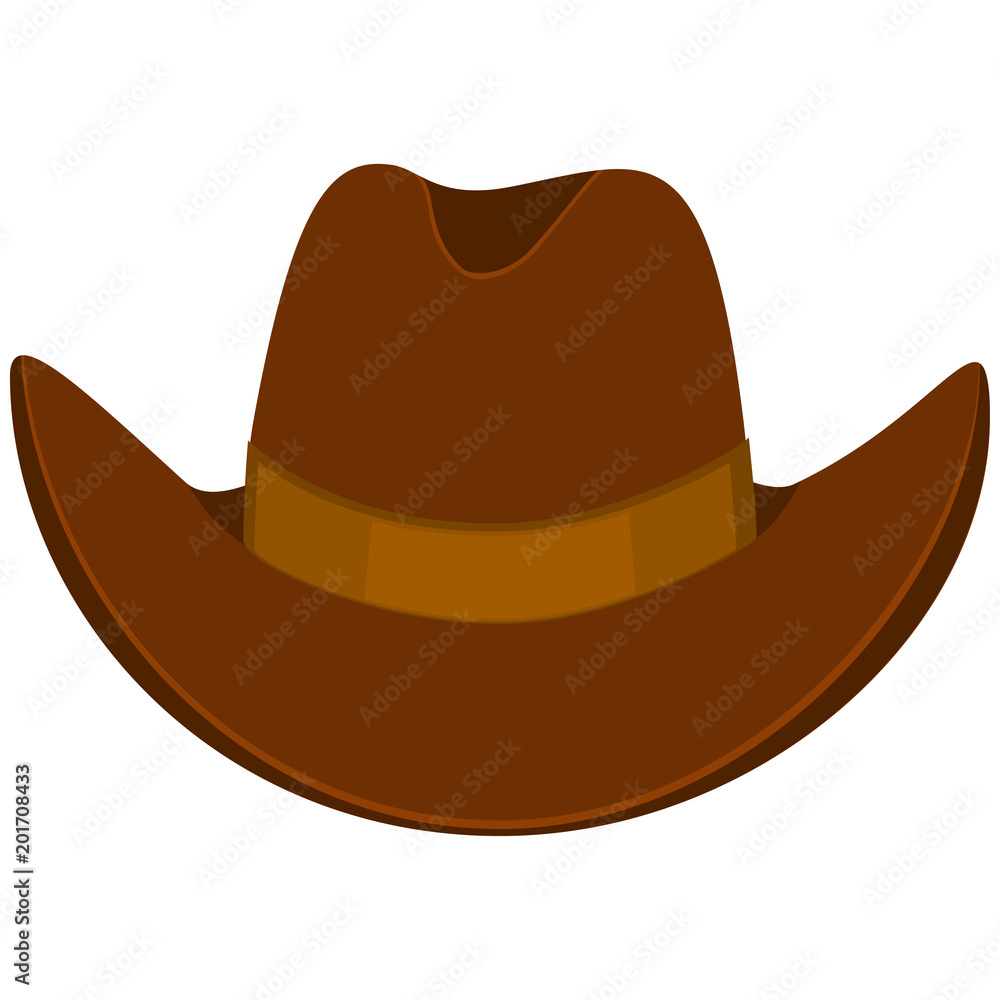 Colorful cartoon cowboy hat Stock Vector | Adobe Stock