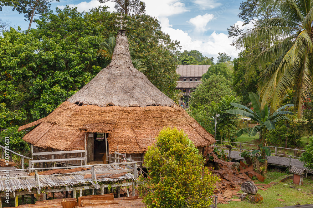 traditional house, Sarawak Culture village. Borneo Malaysia Stock Photo ...