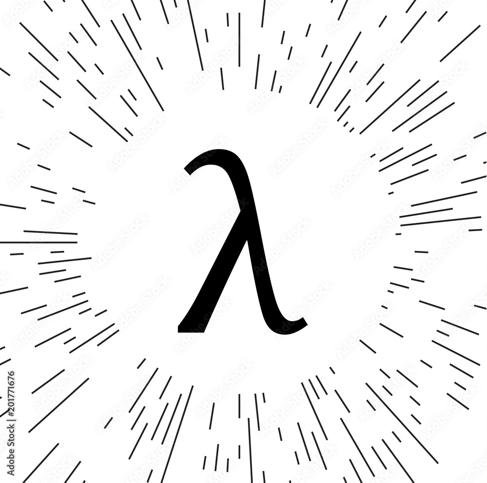 Poster Greek letter lambda symbol – Muurposter | Europosters