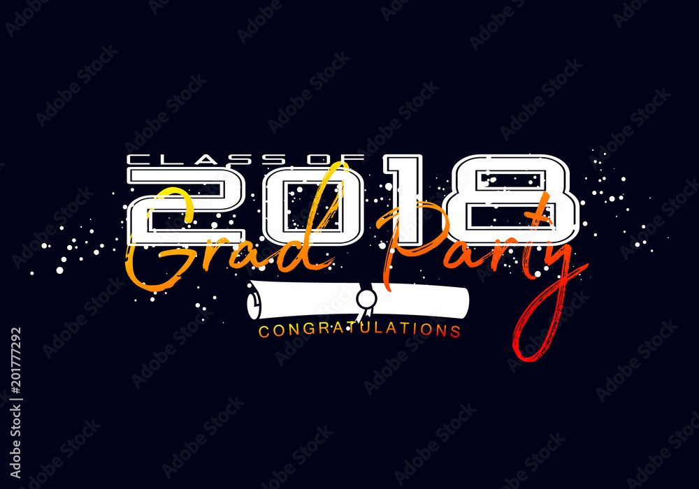 Graduation label. Vector text for graduation design, congratulation ...